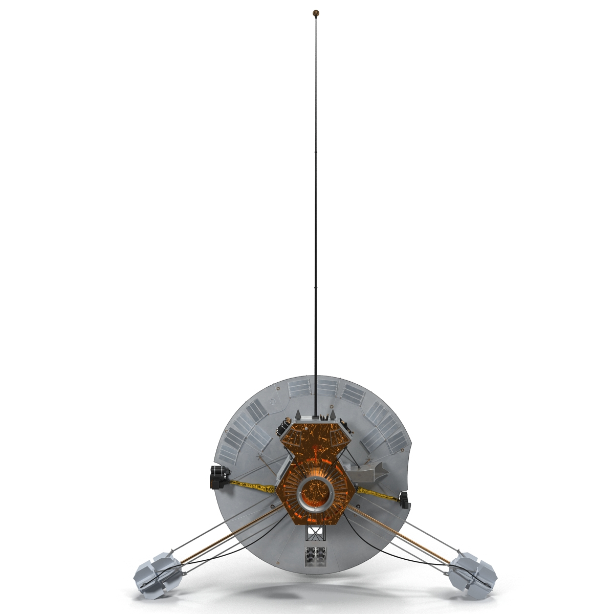 robotic space probe pioneer c4d