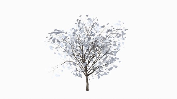 modelo 3d jacaranda invierno low poly - TurboSquid 1619208
