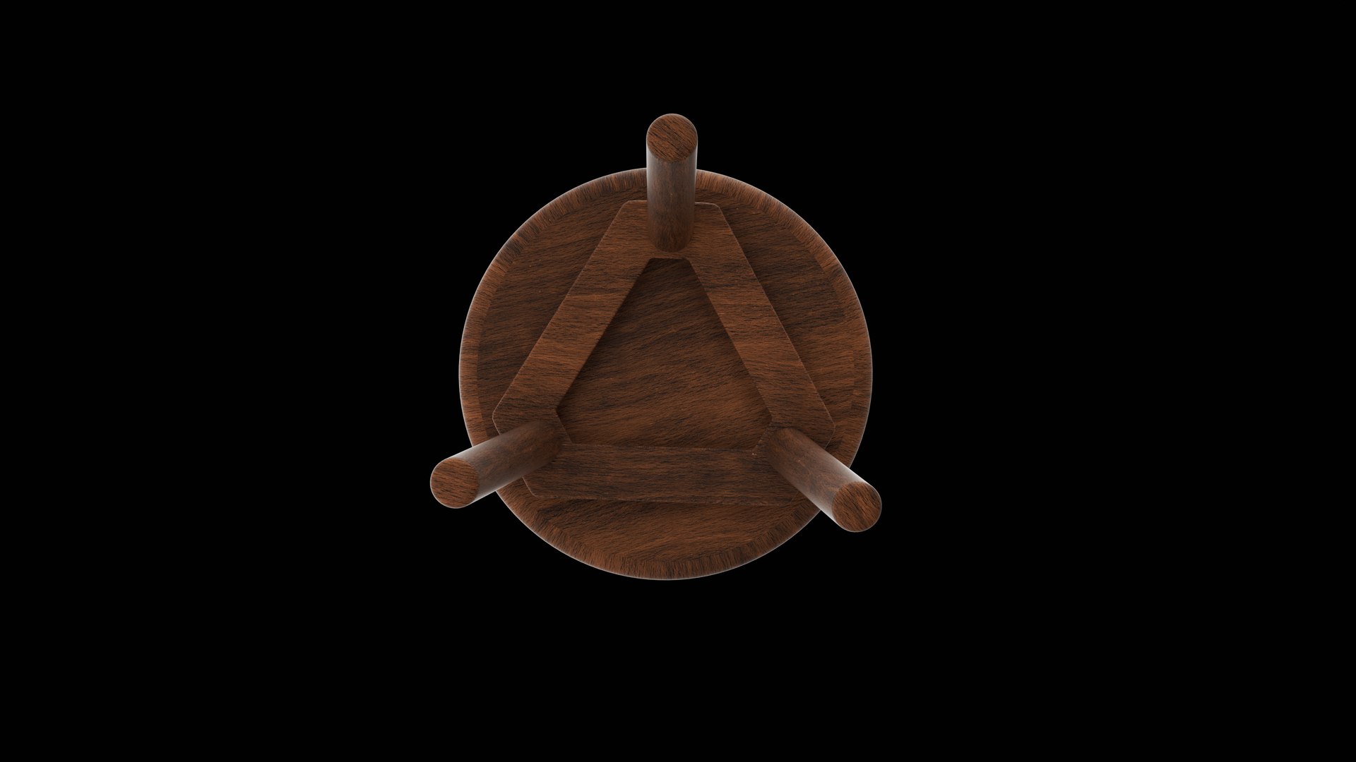 3D Fancy Wooden Stool Model - TurboSquid 2284242