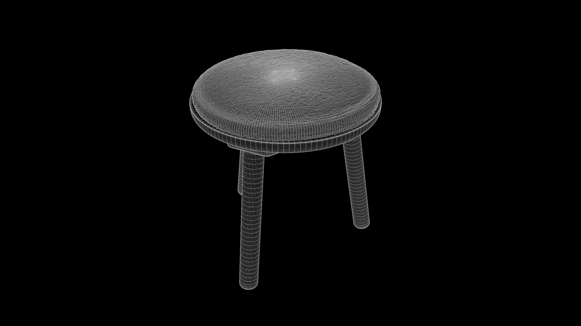 3D Fancy Wooden Stool Model - TurboSquid 2284242