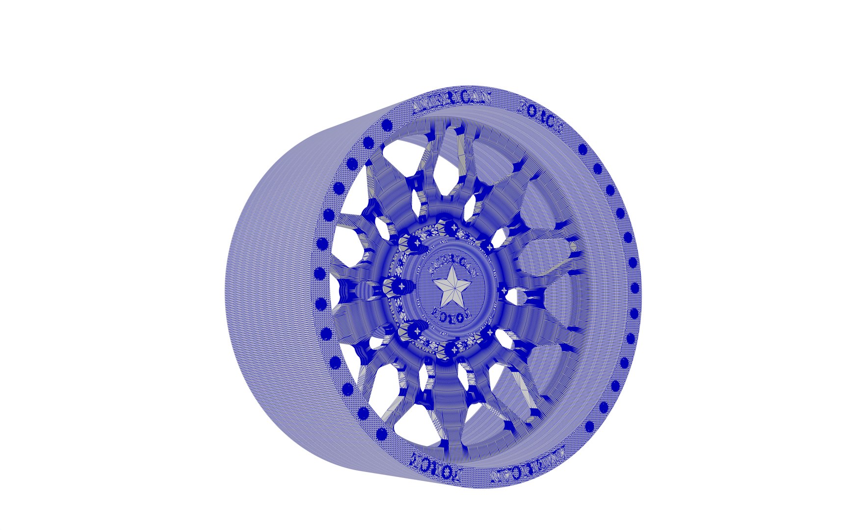 3D Model AMERICAN RACING CKH03 ORION CC WHEEL RIM - TurboSquid 2147914