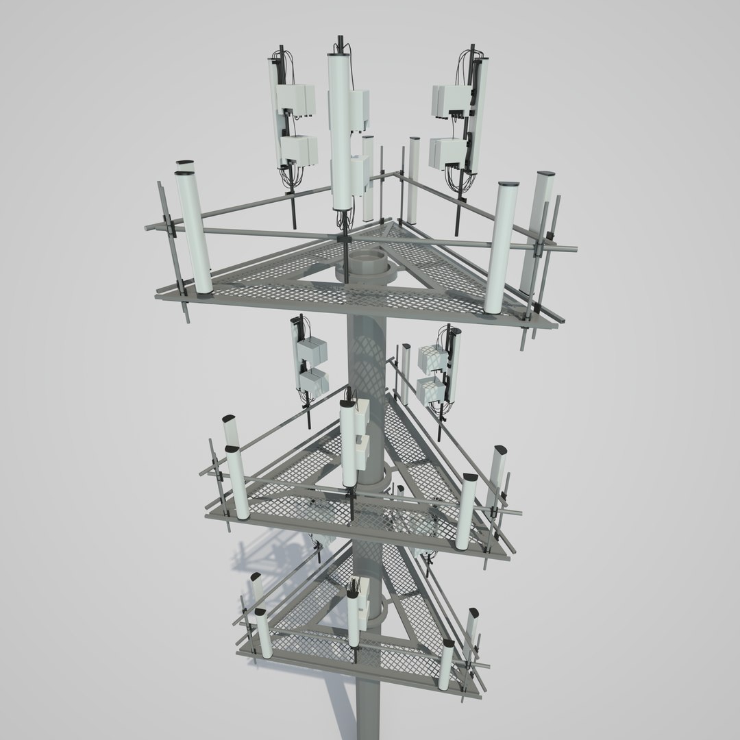 3D Cellular Tower Site Model - TurboSquid 1509501