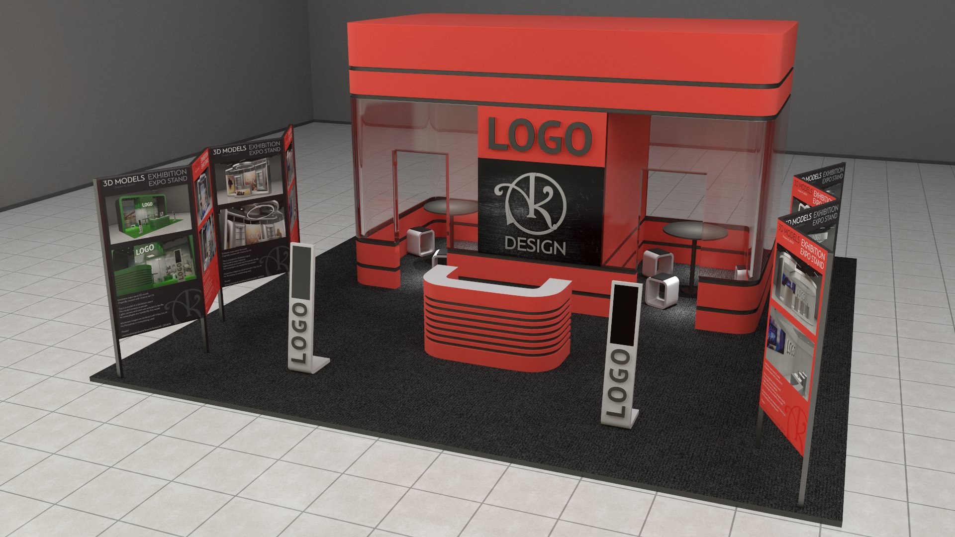 3D Exhibition Expo Stand Model - TurboSquid 1546448