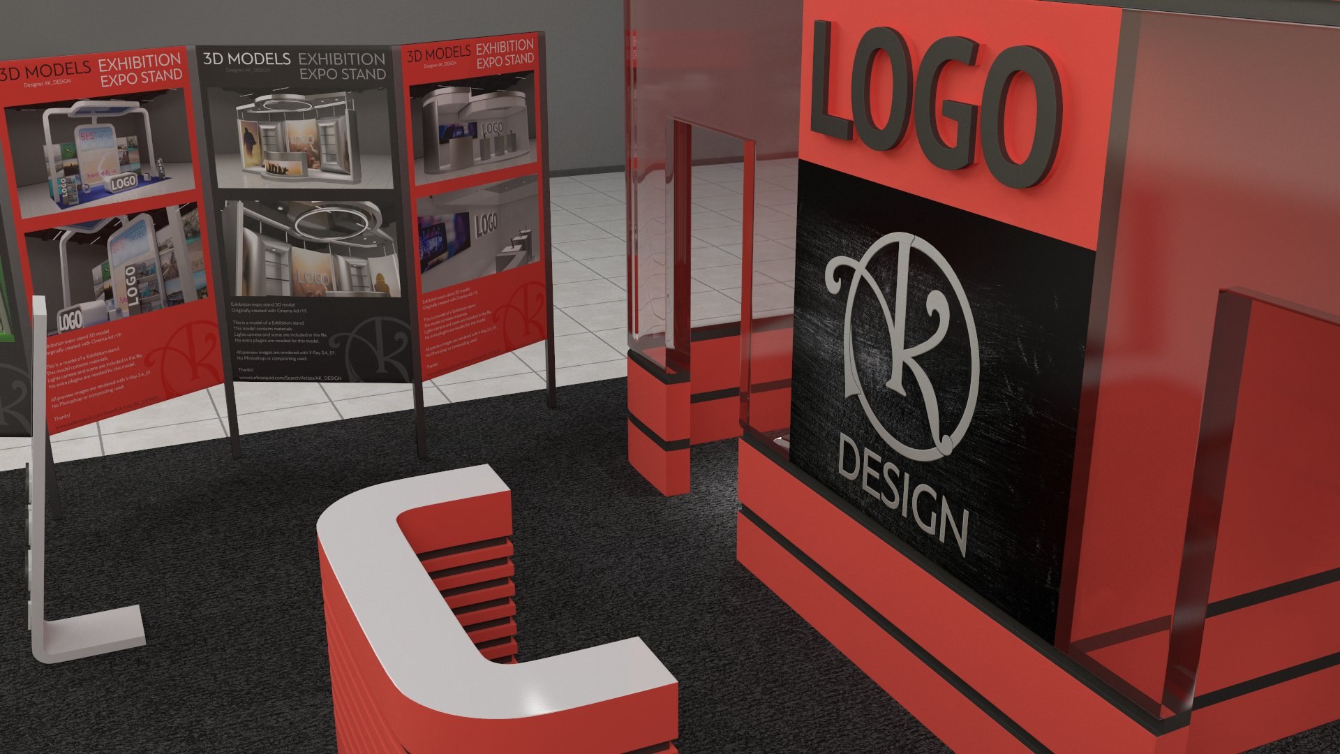 3D Exhibition Expo Stand Model - TurboSquid 1546448