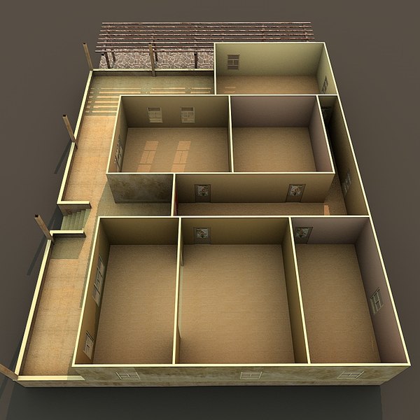 3d model house interior building