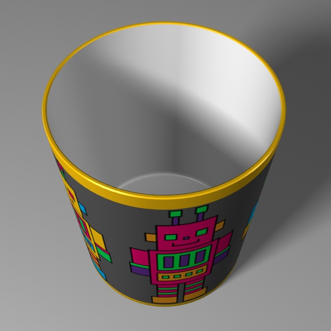 Robot Bin 3d Model