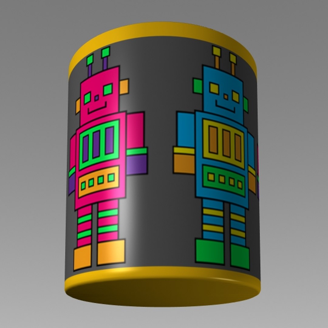 Robot Bin 3d Model