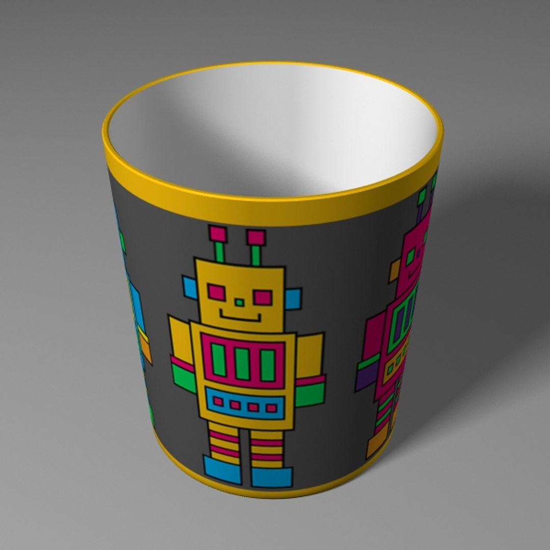 Robot Bin 3d Model