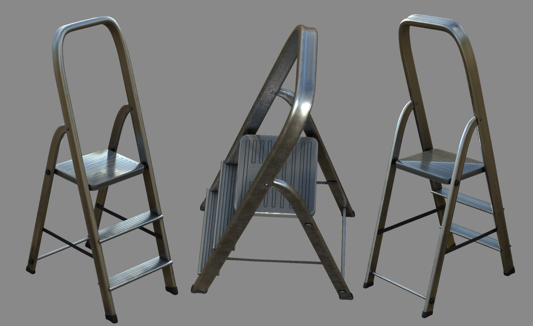 Folding Ladder 3D - TurboSquid 2032388