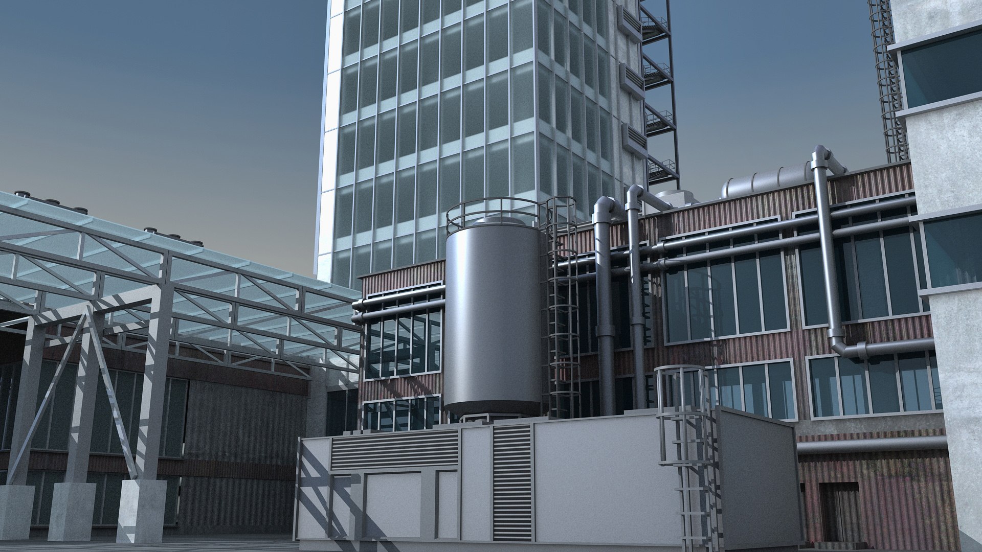 3D Industrial Scene Model - TurboSquid 1689440