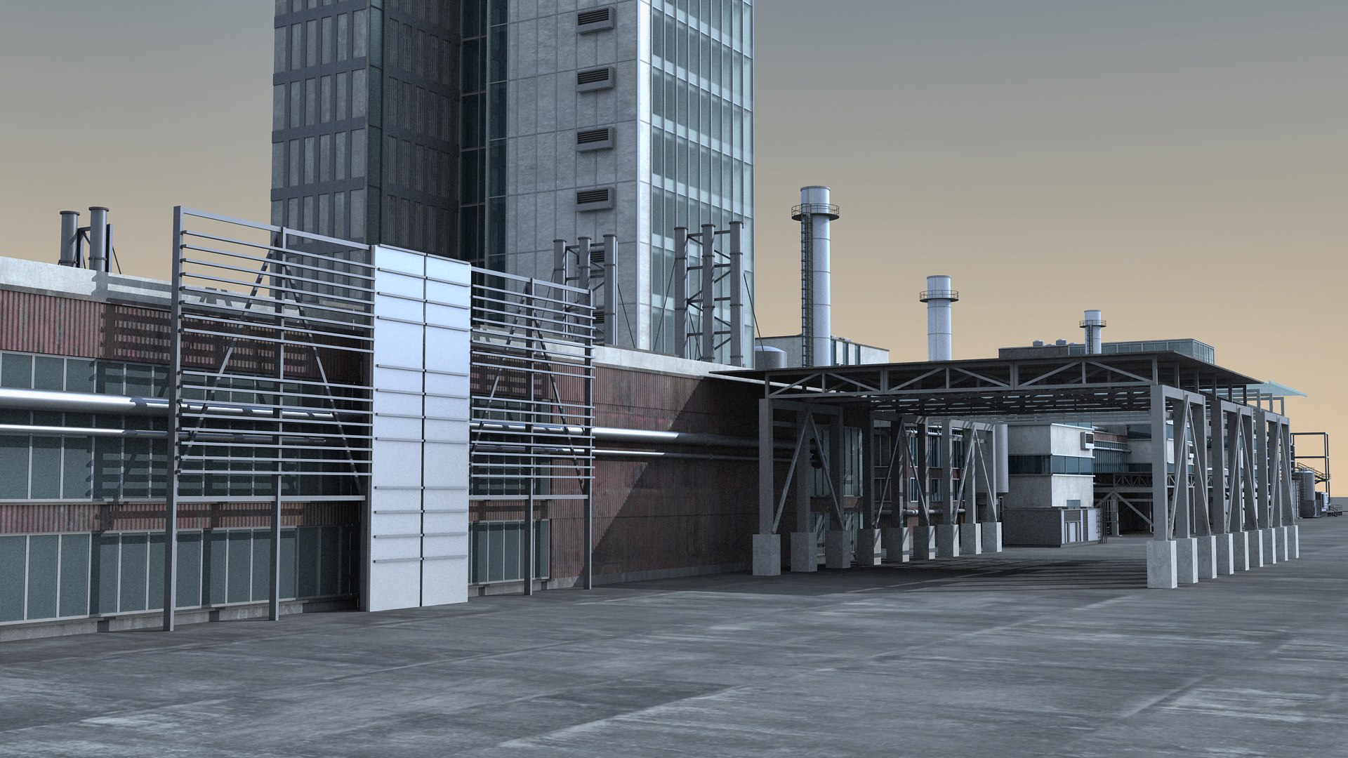 3D Industrial Scene Model - TurboSquid 1689440