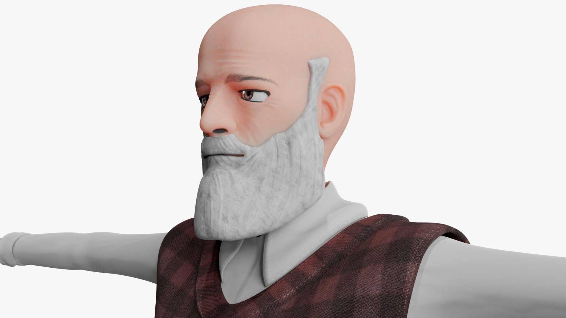 3D Model Cartoon GrandFather - TurboSquid 1734146