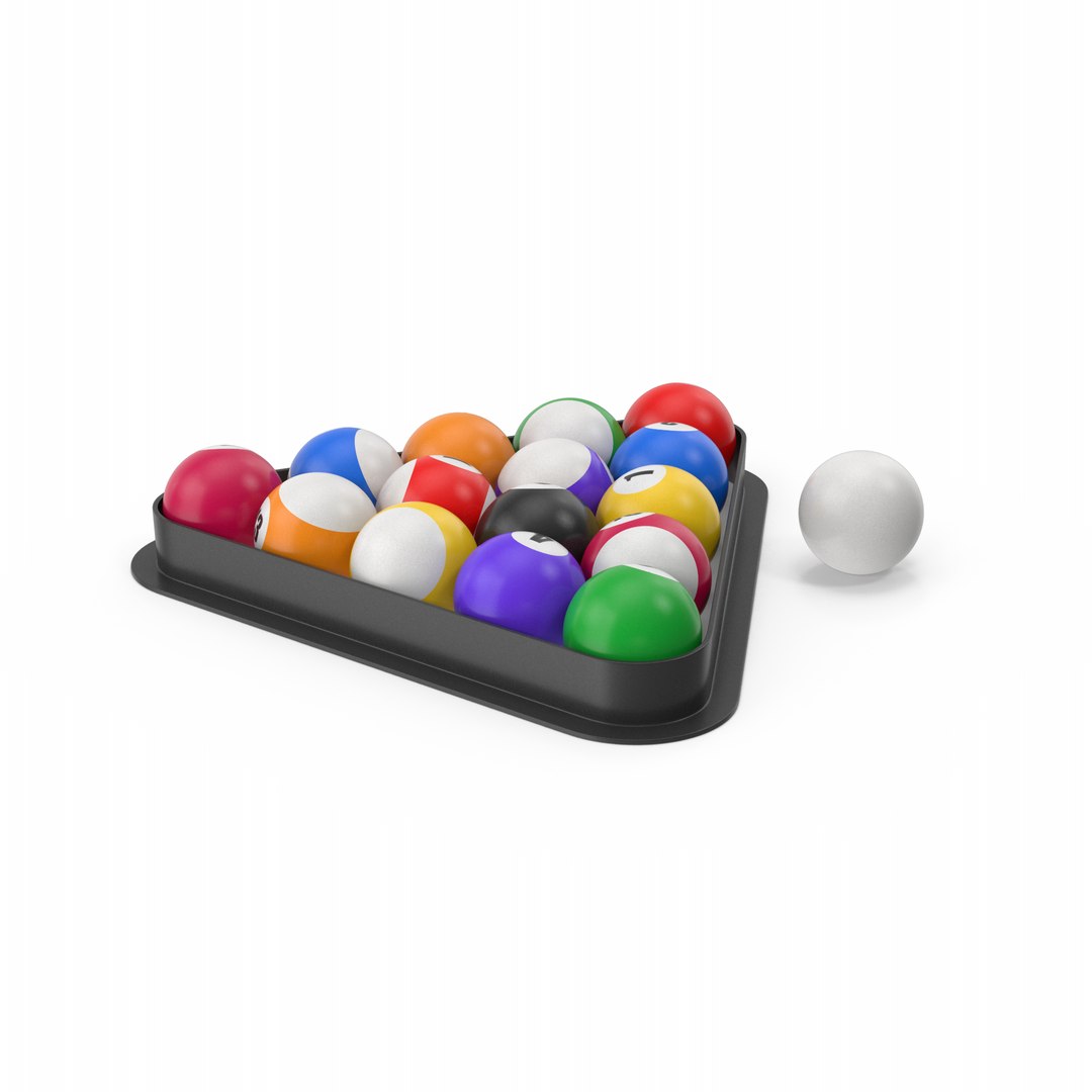3D Model Pool And Snooker Balls Rack - TurboSquid 2195218