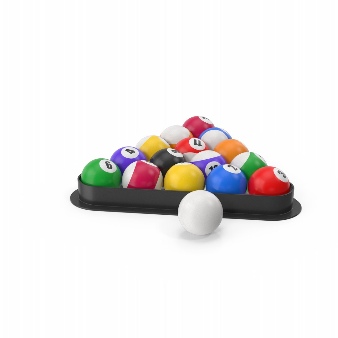 3D Model Pool And Snooker Balls Rack - TurboSquid 2195218