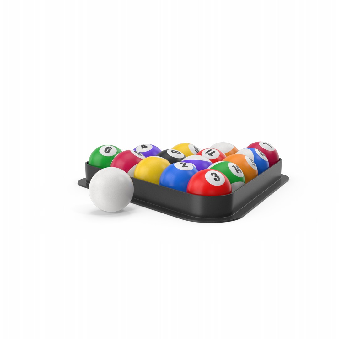 3D Model Pool And Snooker Balls Rack - TurboSquid 2195218