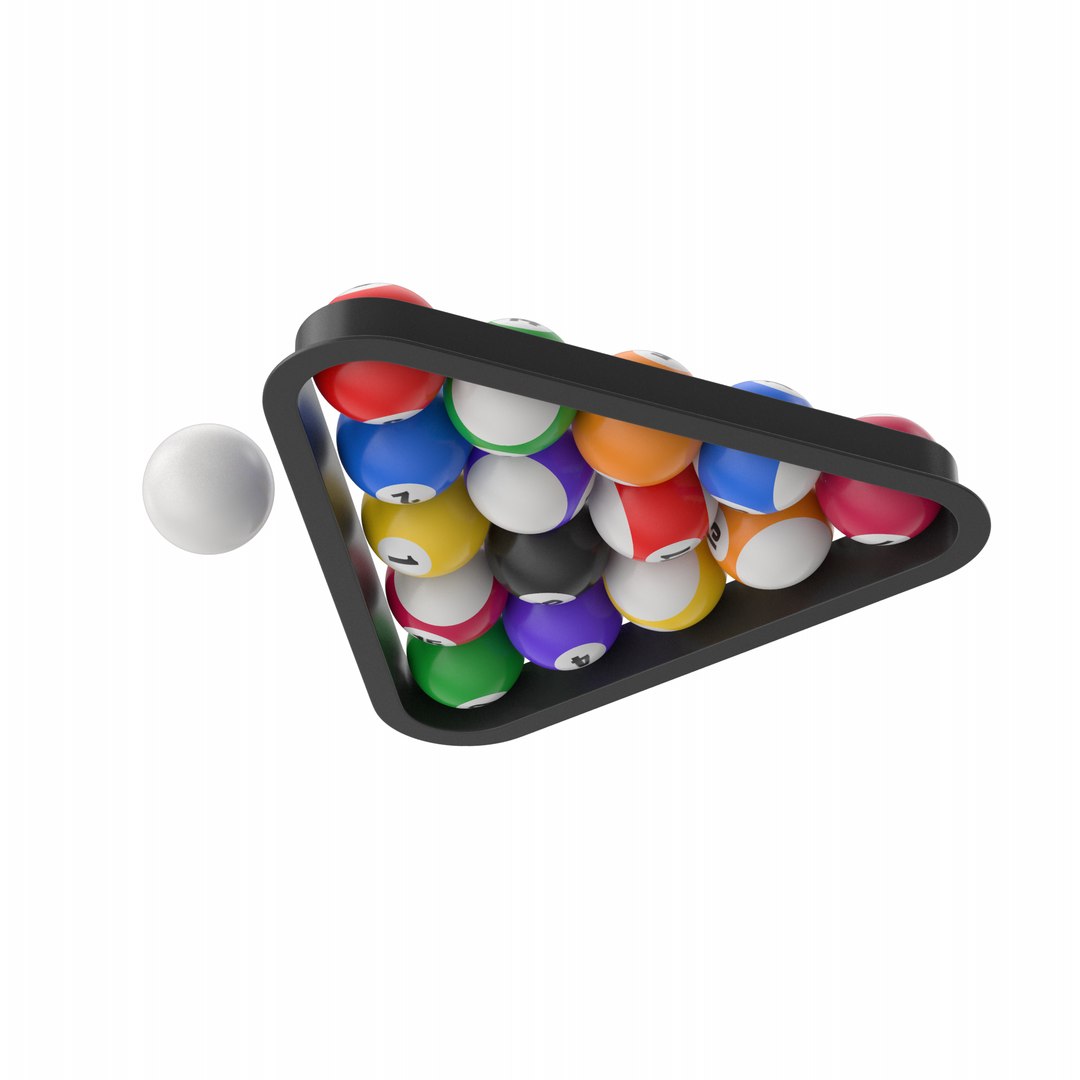 3D Model Pool And Snooker Balls Rack - TurboSquid 2195218