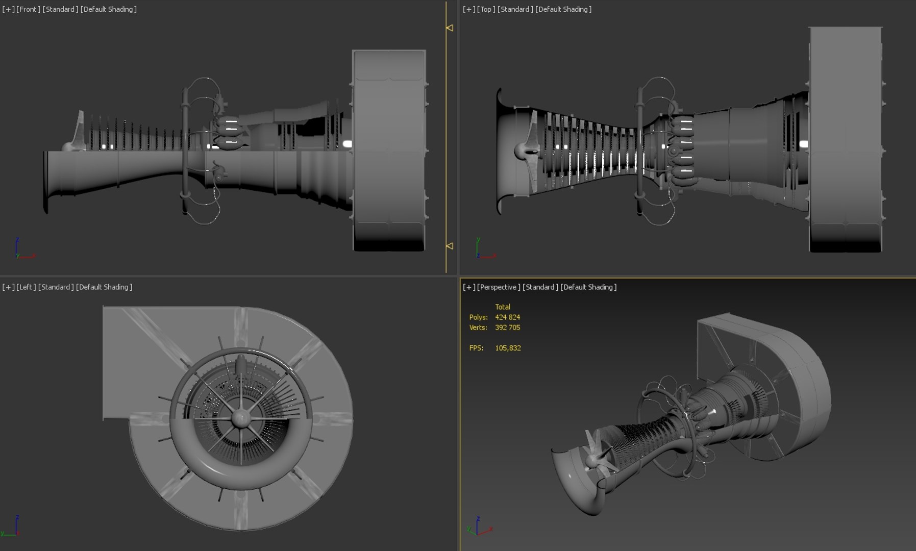 3D Gas Turbine Model - TurboSquid 1452089