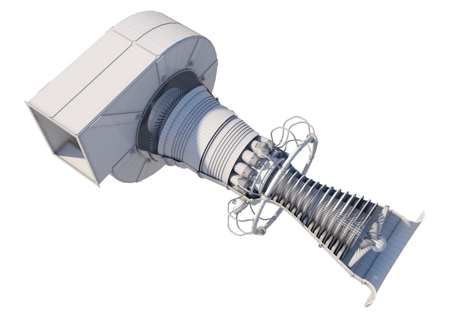 3D Gas Turbine Model - TurboSquid 1452089