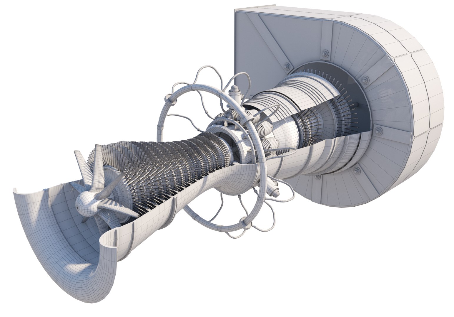 3D Gas Turbine Model - TurboSquid 1452089