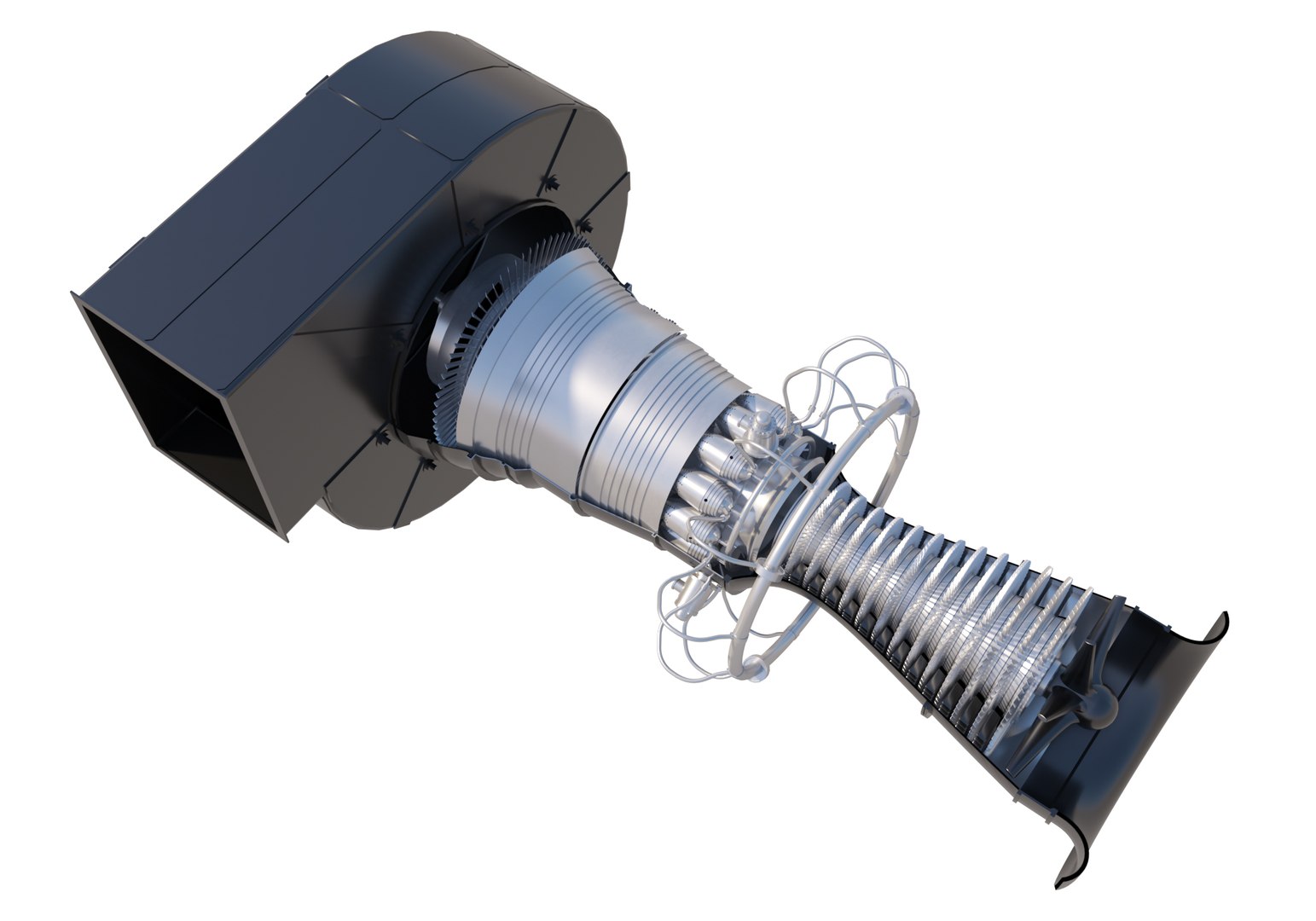 3D Gas Turbine Model - TurboSquid 1452089