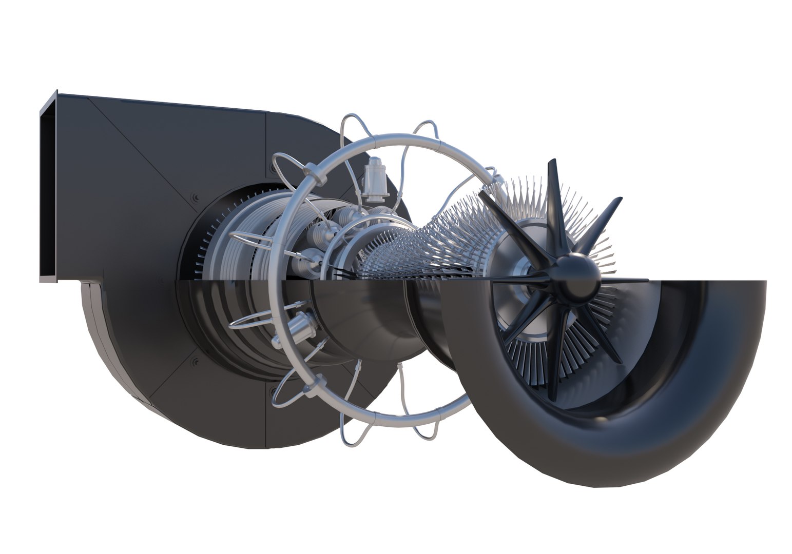 3D Gas Turbine Model - TurboSquid 1452089