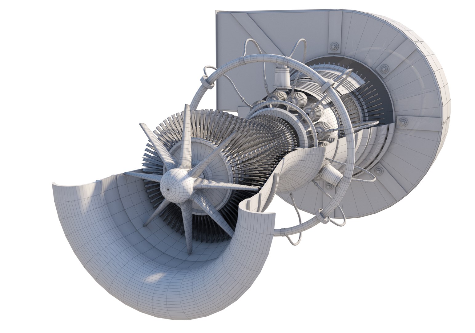 3D gas turbine model - TurboSquid 1452089