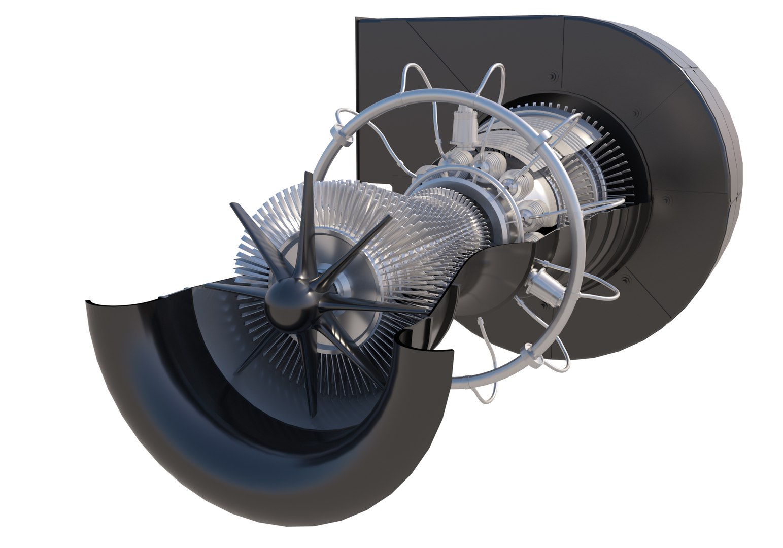 3D Gas Turbine Model - TurboSquid 1452089