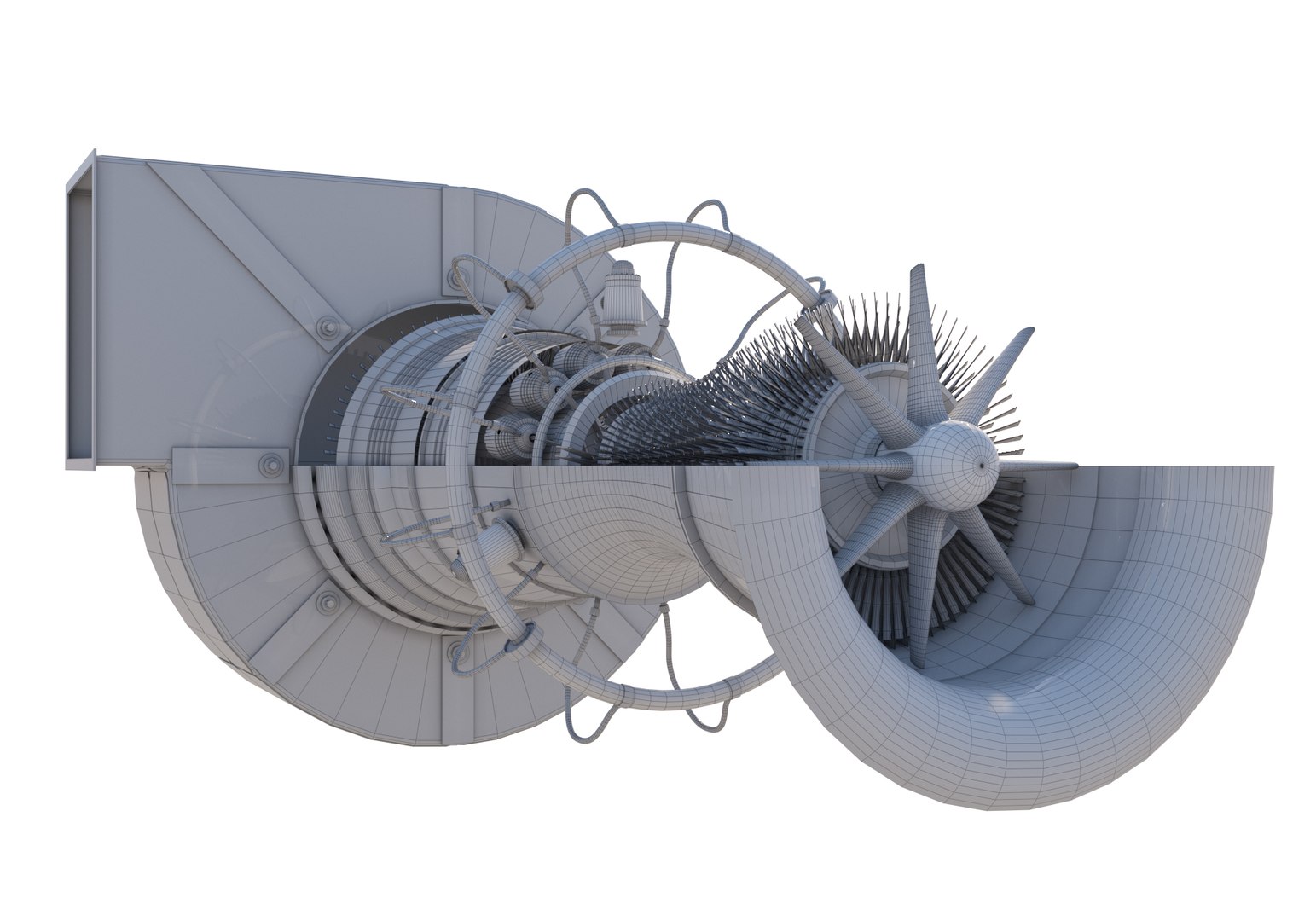 3D Gas Turbine Model - TurboSquid 1452089