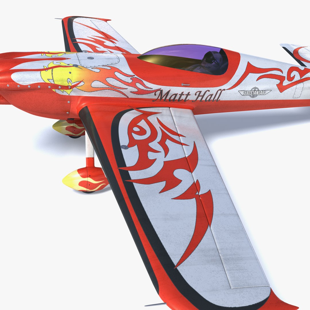 3d model of mxs-r acrobatic aircraft mxs