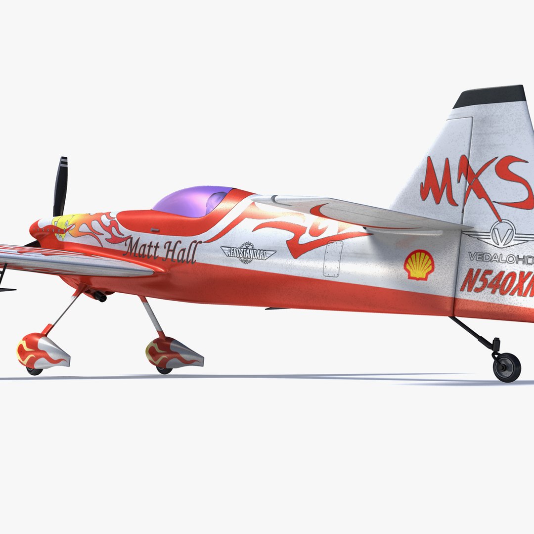 3d model of mxs-r acrobatic aircraft mxs