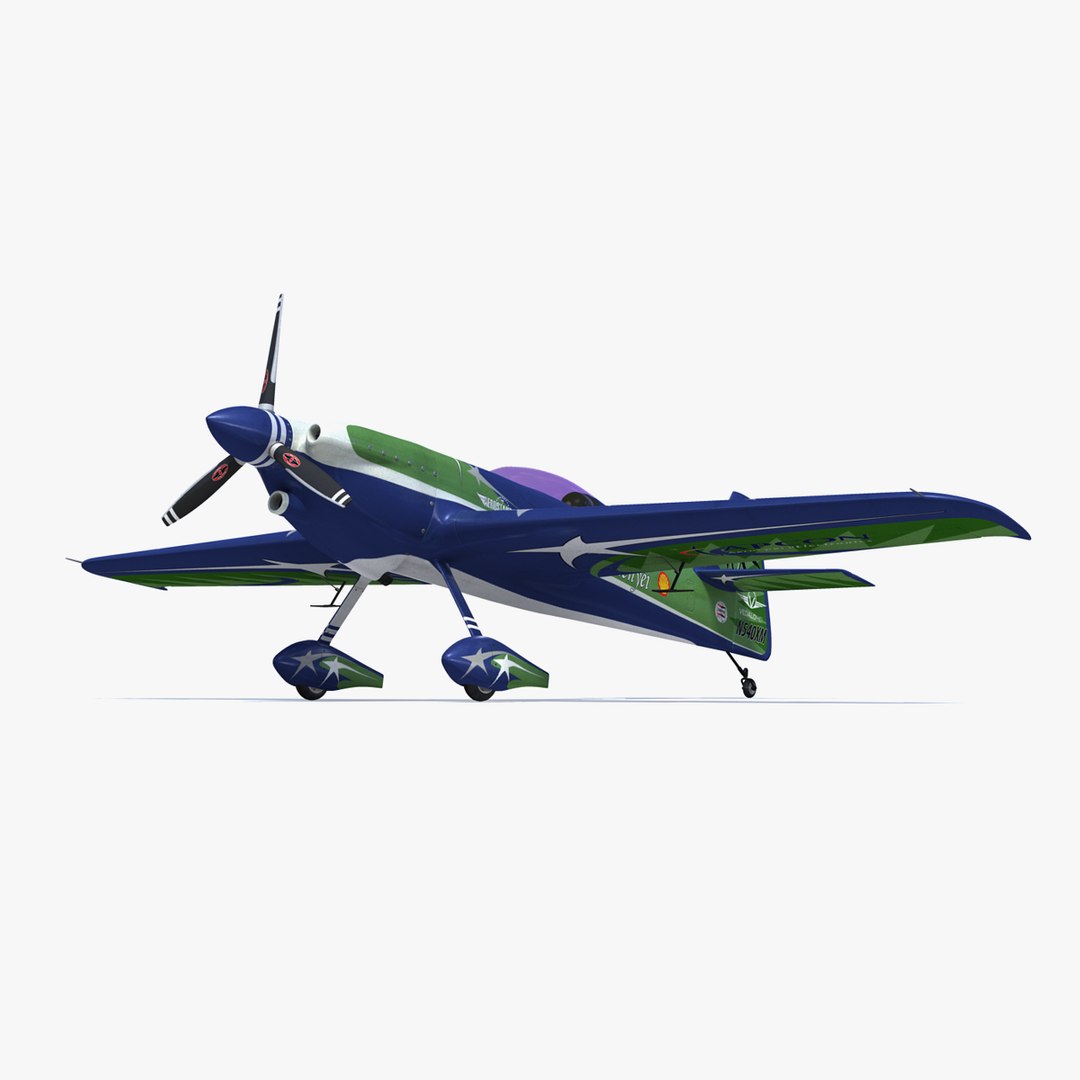 3d model of mxs-r acrobatic aircraft mxs