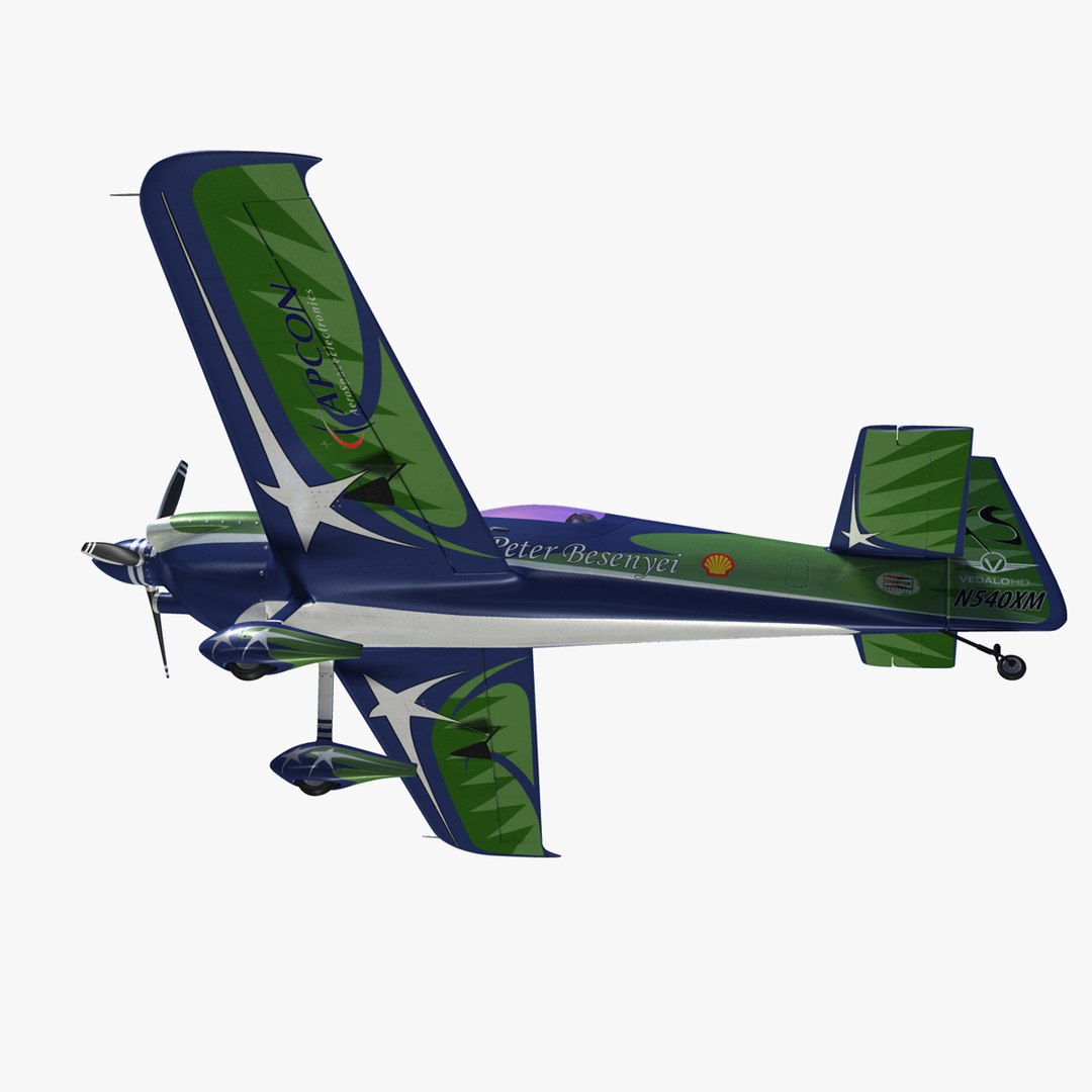 3d model of mxs-r acrobatic aircraft mxs