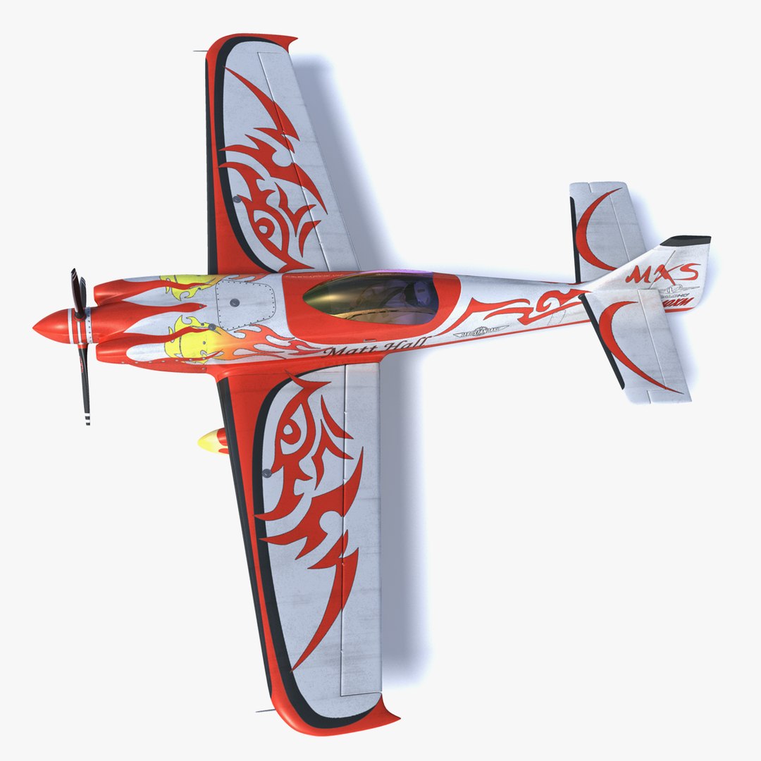 3d model of mxs-r acrobatic aircraft mxs