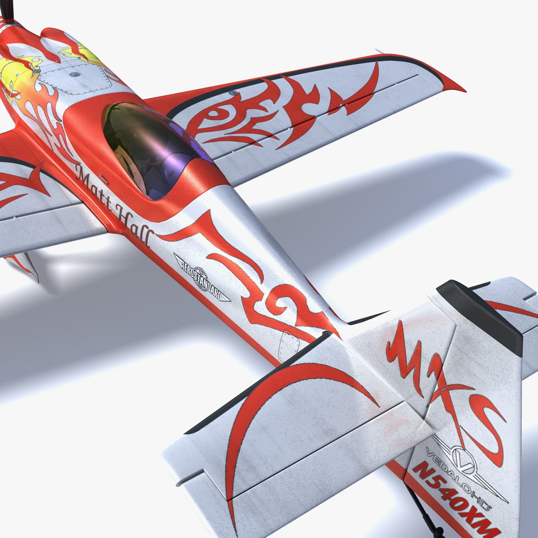 3d model of mxs-r acrobatic aircraft mxs