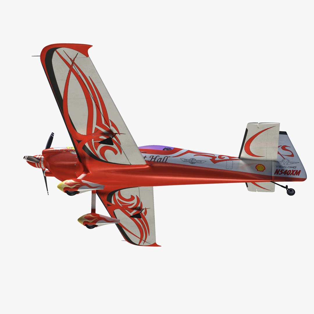 3d model of mxs-r acrobatic aircraft mxs