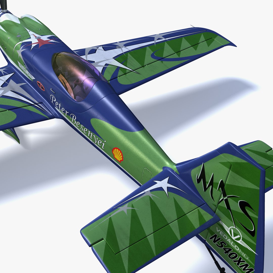 3d model of mxs-r acrobatic aircraft mxs