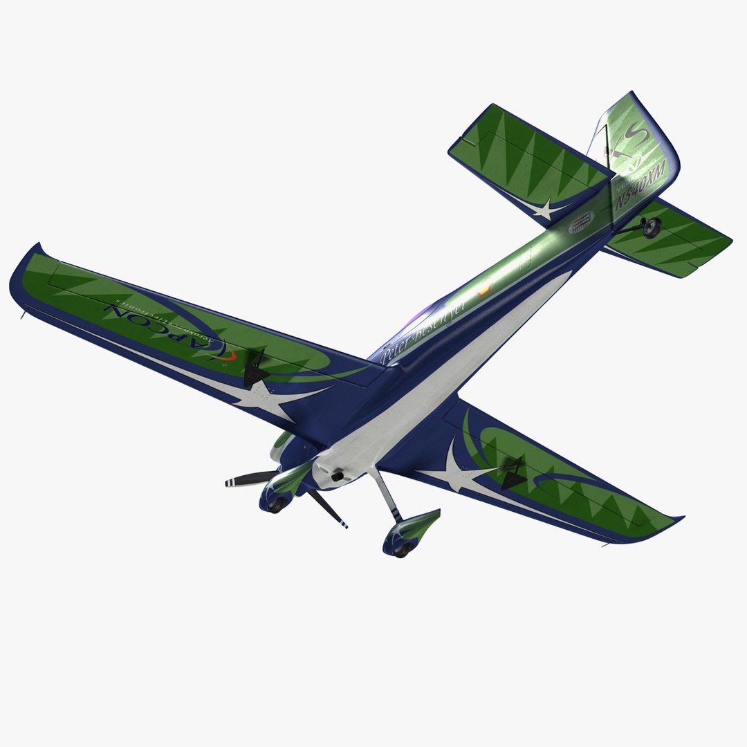 3d model of mxs-r acrobatic aircraft mxs