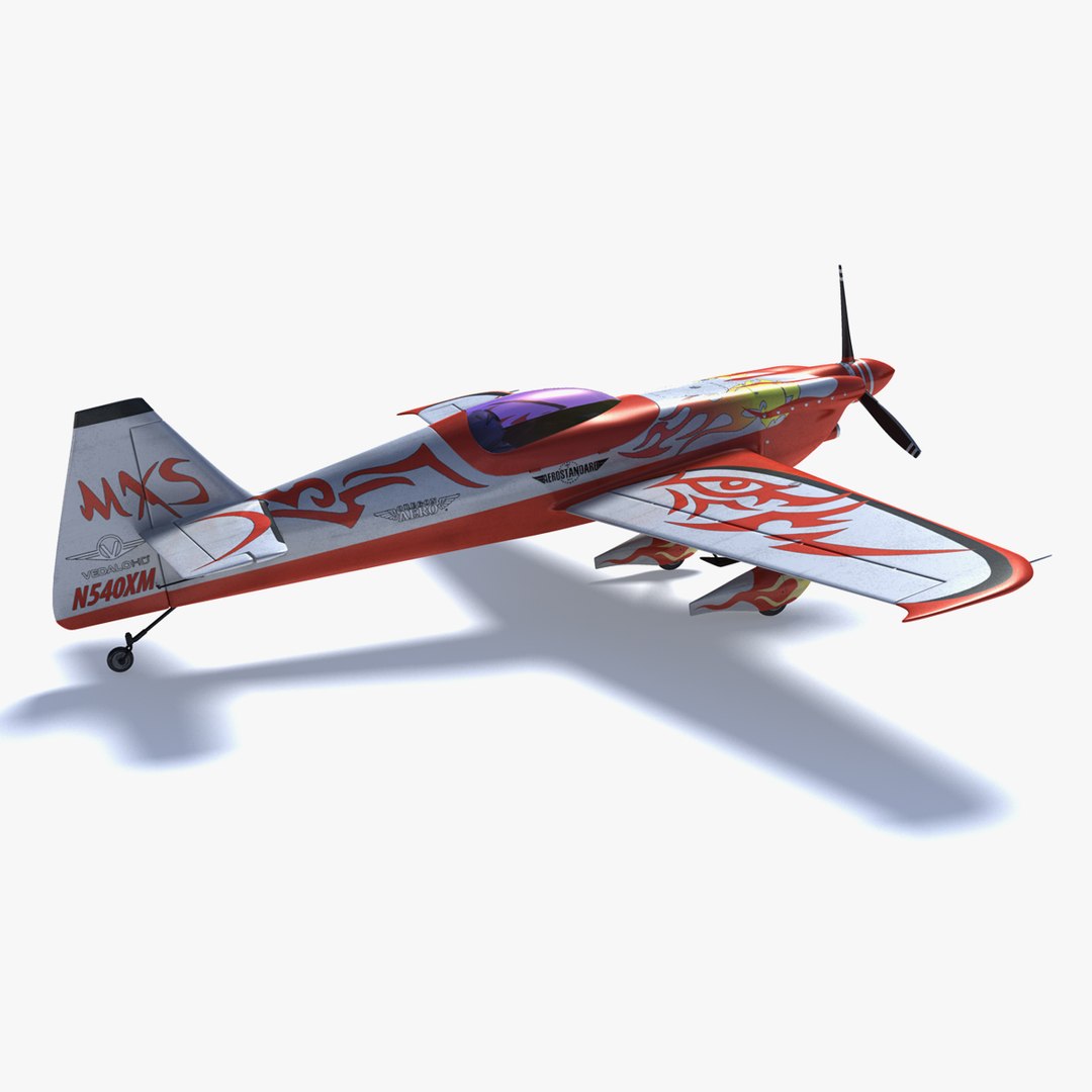 3d model of mxs-r acrobatic aircraft mxs
