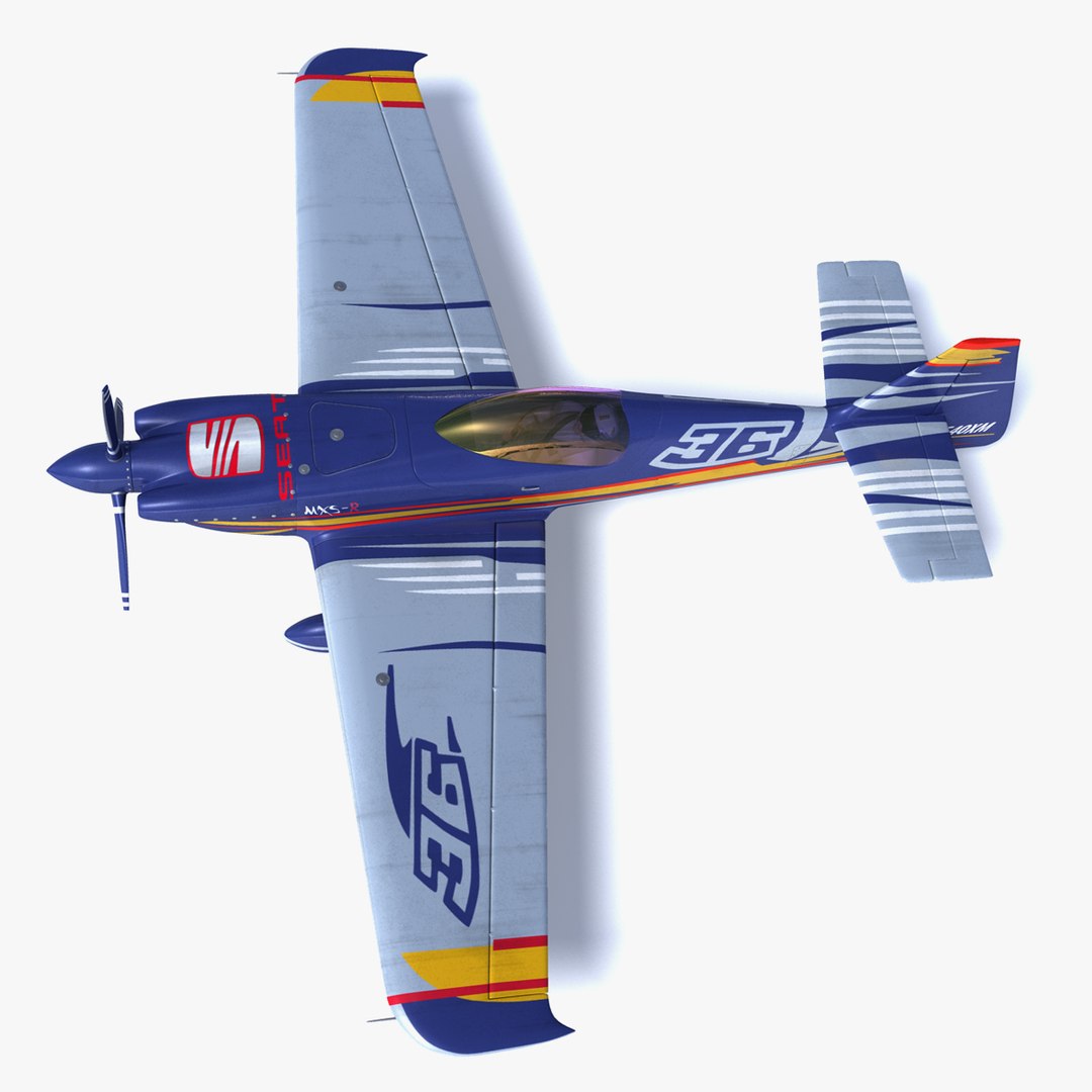 3d model of mxs-r acrobatic aircraft mxs