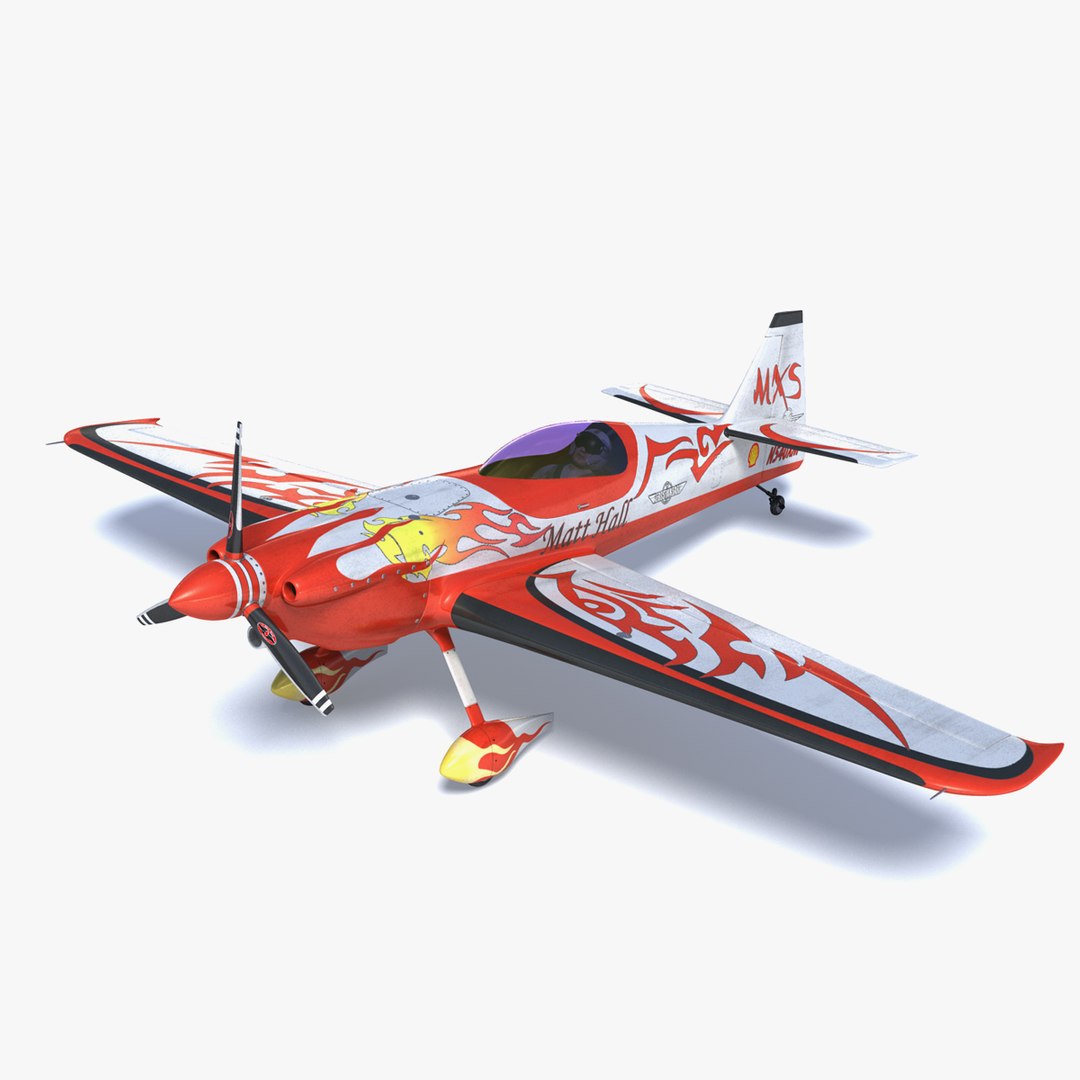 3d model of mxs-r acrobatic aircraft mxs