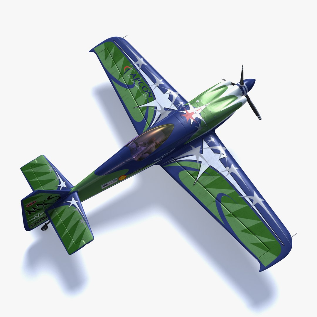 3d model of mxs-r acrobatic aircraft mxs