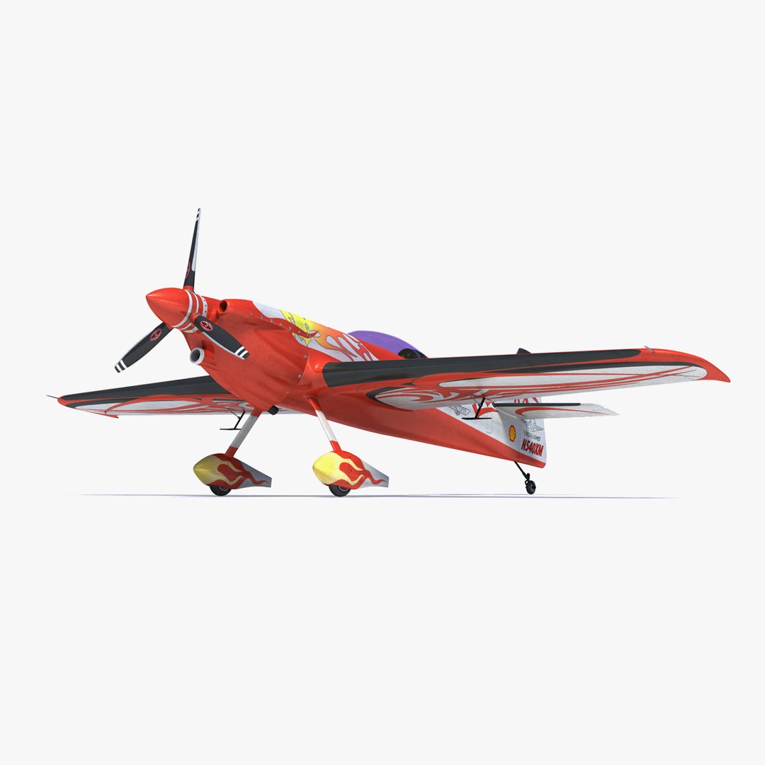 3d model of mxs-r acrobatic aircraft mxs