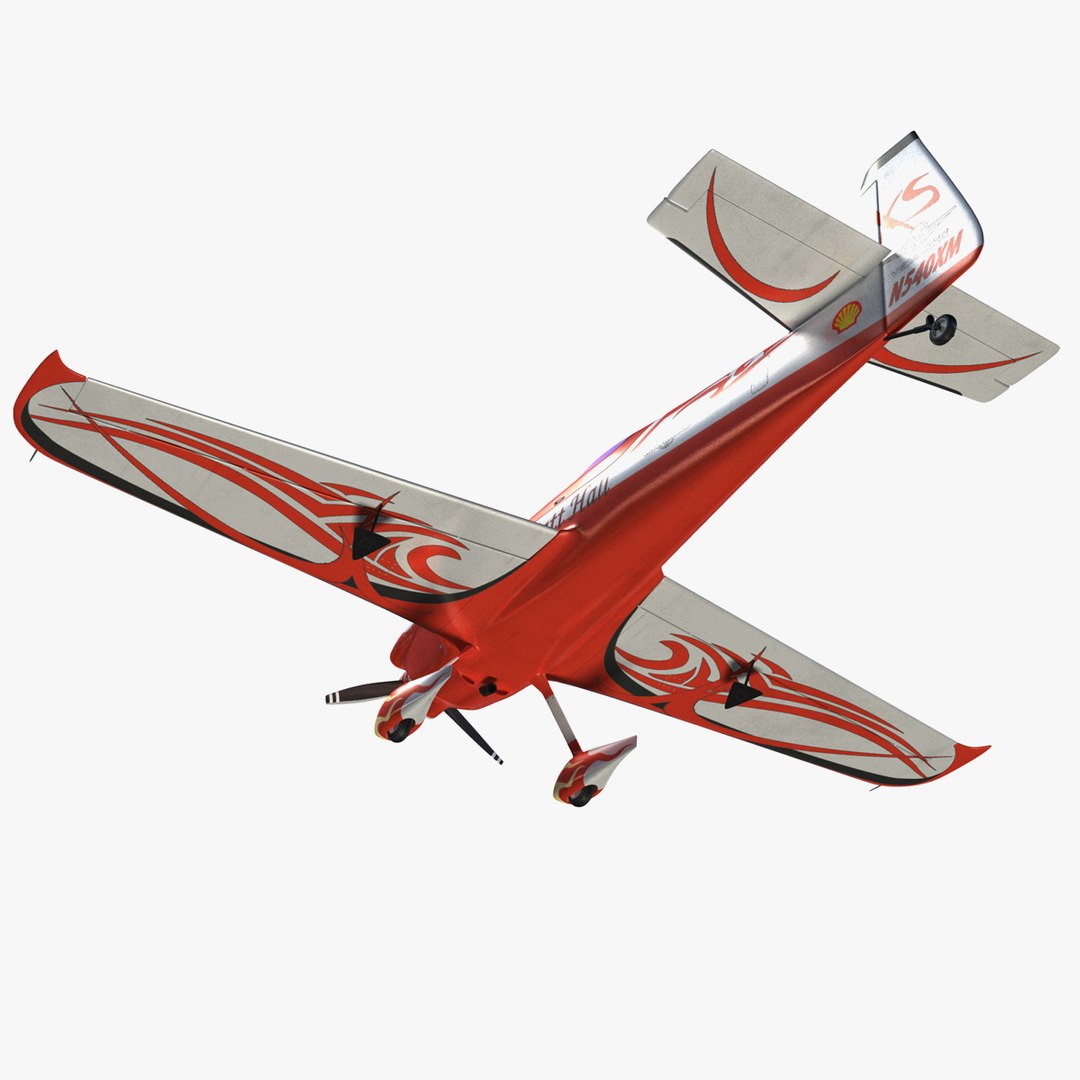 3d model of mxs-r acrobatic aircraft mxs
