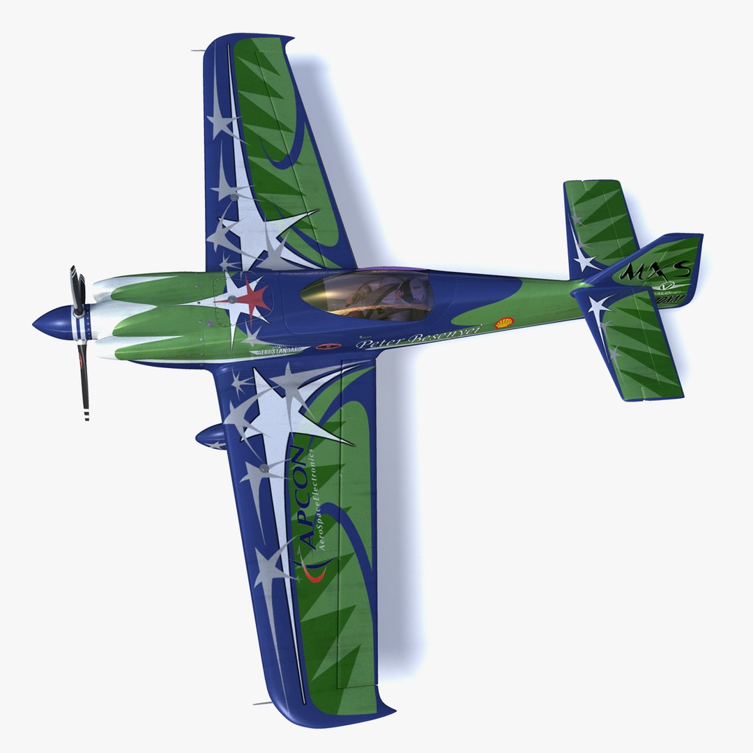 3d model of mxs-r acrobatic aircraft mxs