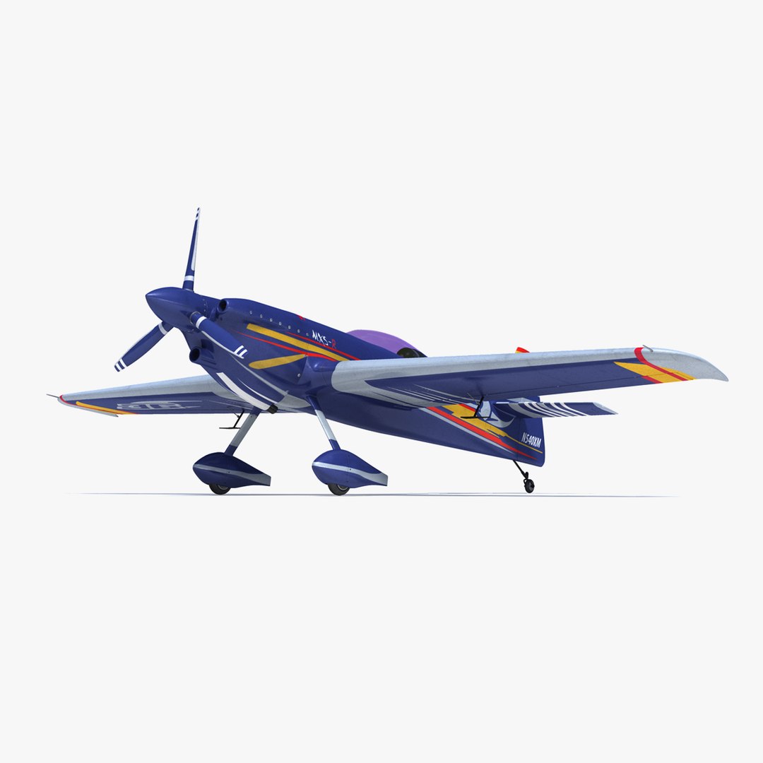 3d model of mxs-r acrobatic aircraft mxs