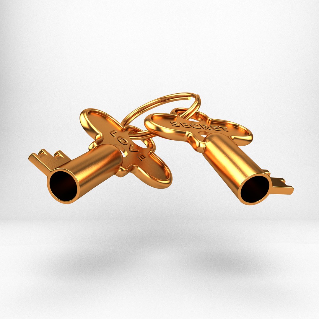 Realistic Golden Key 3D Model - TurboSquid 1171008