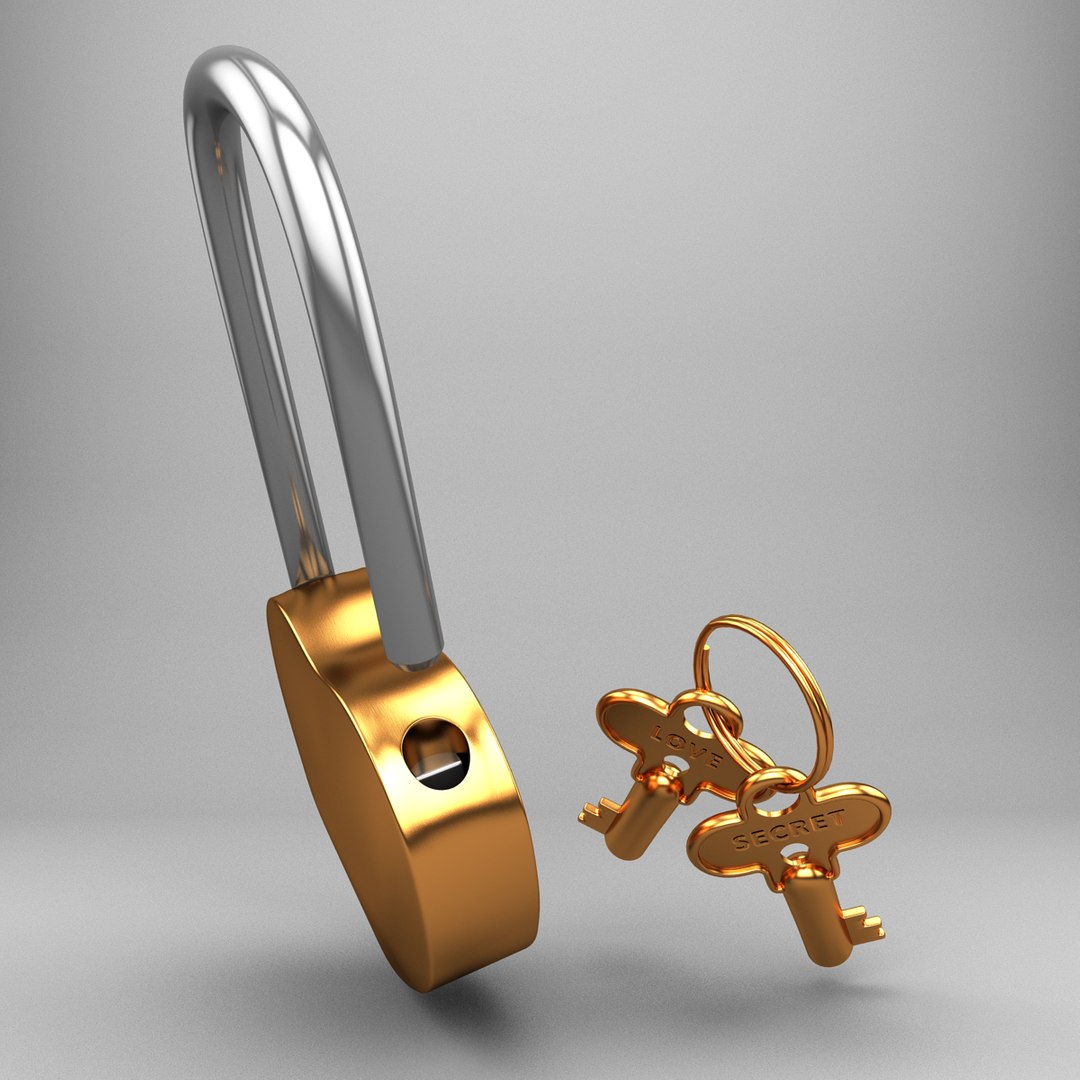 Realistic Golden Key 3D Model - TurboSquid 1171008