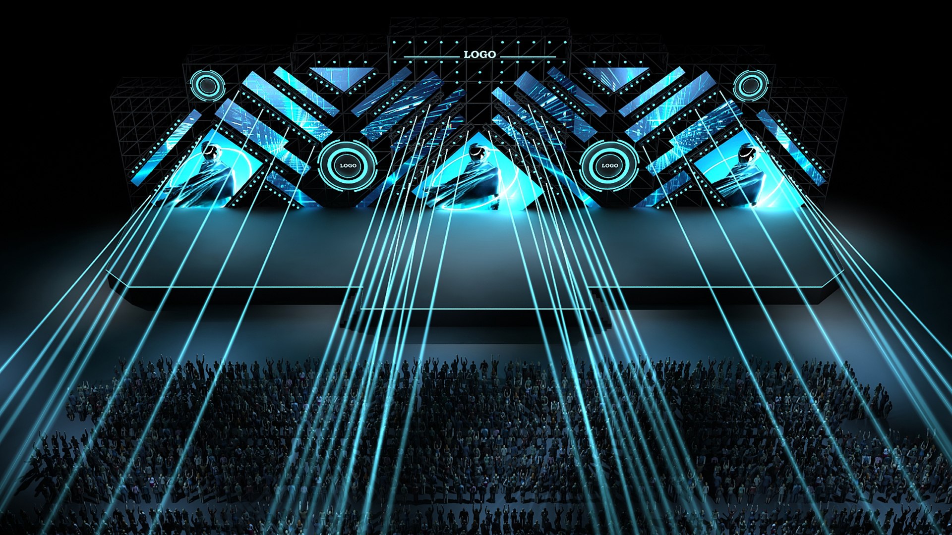 Virtual Concert Stage 03 3D Model - TurboSquid 2192868