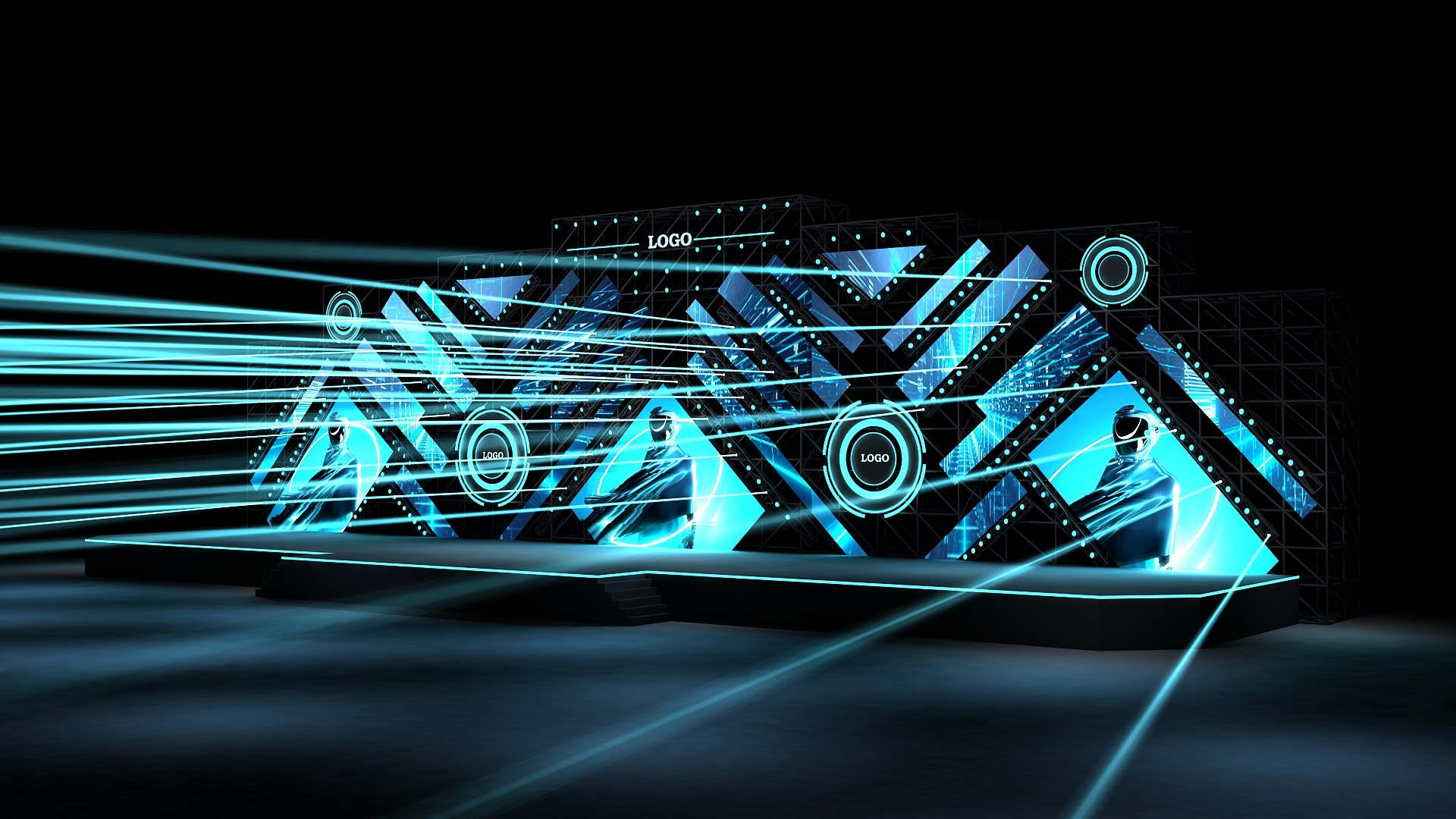 Virtual Concert Stage 03 3D Model - TurboSquid 2192868