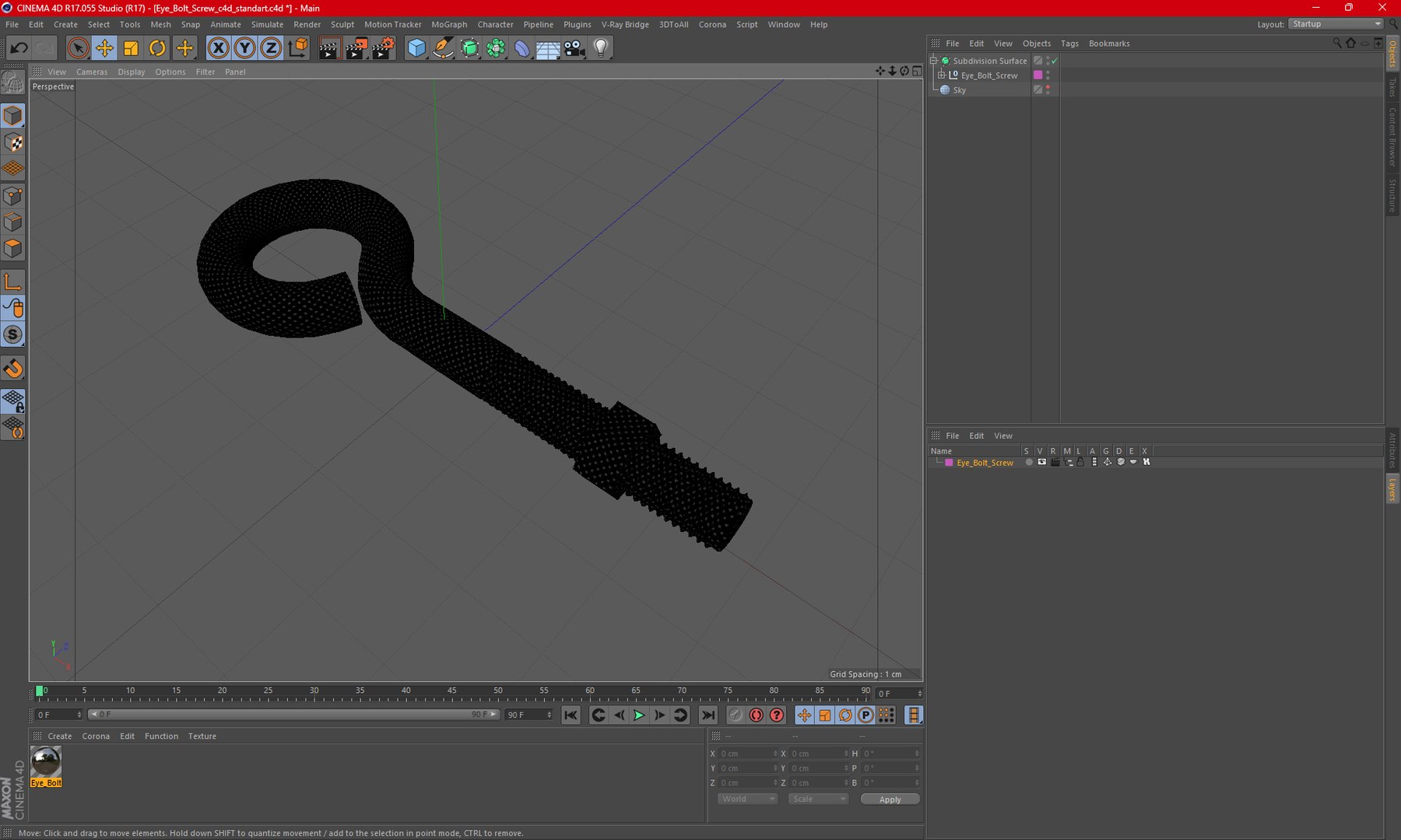 Eye Bolt Screw 3D Model - TurboSquid 2240460